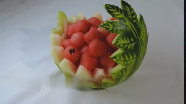 Корзинка из арбуза. Карвинг овощей и фруктов