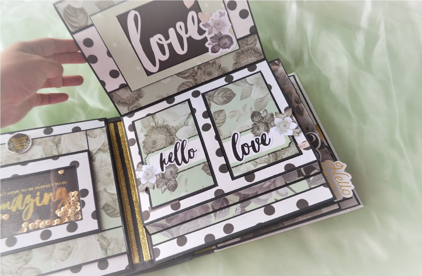 СВАДЕБНЫЙ ФОТОАЛЬБОМ / Страница №4 / СКРАПБУКИНГ ОБУЧЕНИЕ