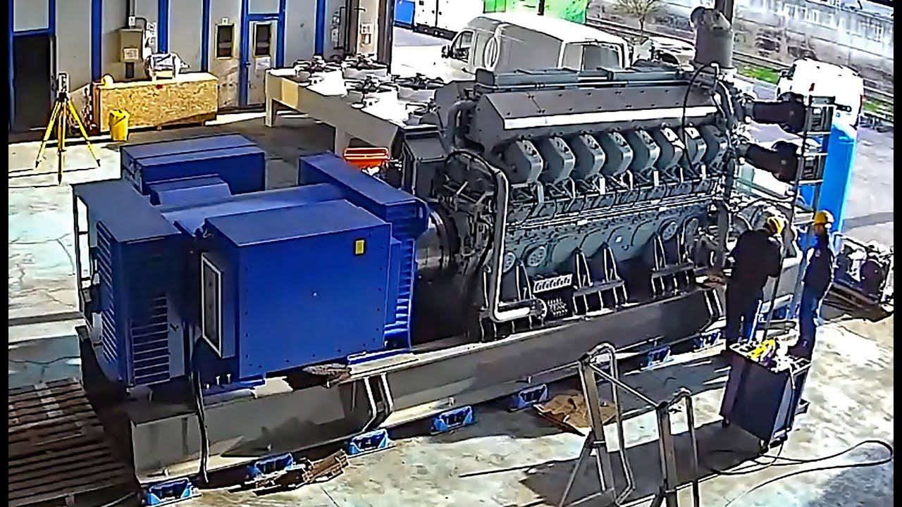 Сборка дизельной электростанции мощностью 3 МВт (MTU  3000 кВт)