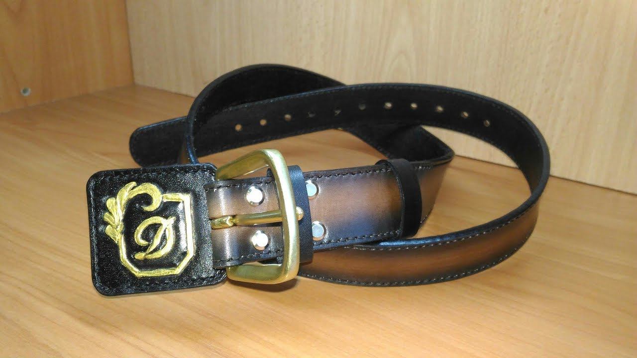 Мужской ремень, для брюк. Изделия из кожи. СКСтиль.