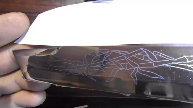 переделка лезвия ножа.гравировка и травление на нём..