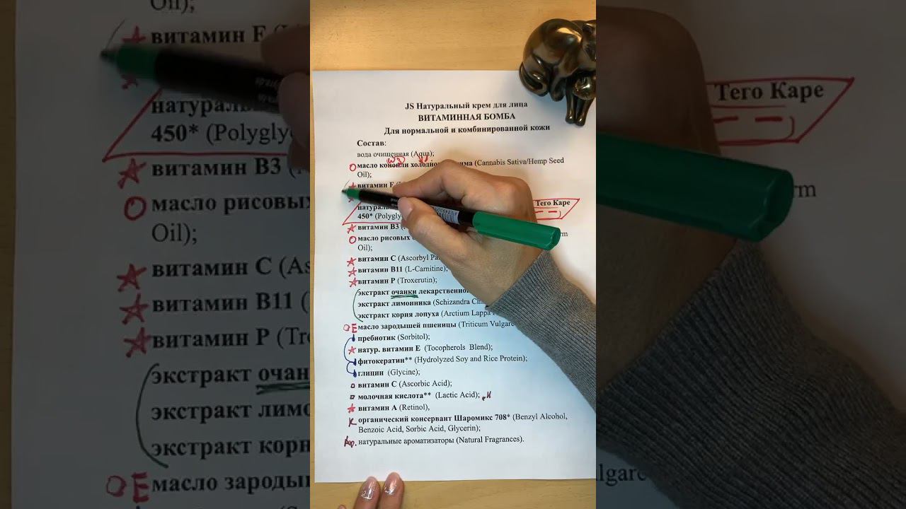 Разбор JS Крем для лица Витаминная бомба