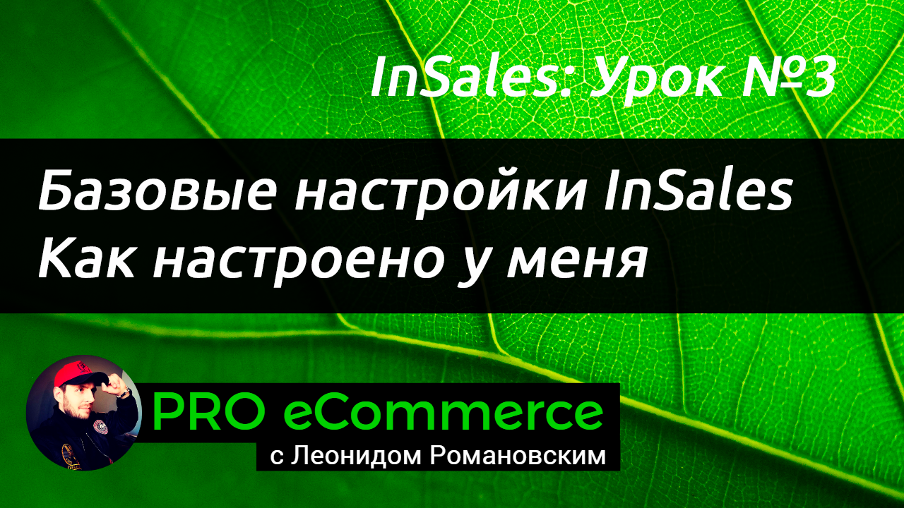 #3 Insales: Базовые настройки. Как настроено у меня