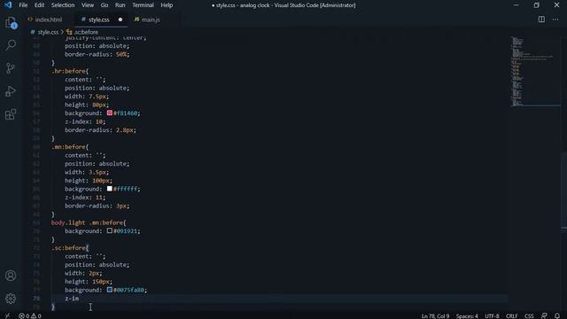 Toggle (Dark / Light) Mode Analog Clock using HTML ,CSS and Javascript ...
