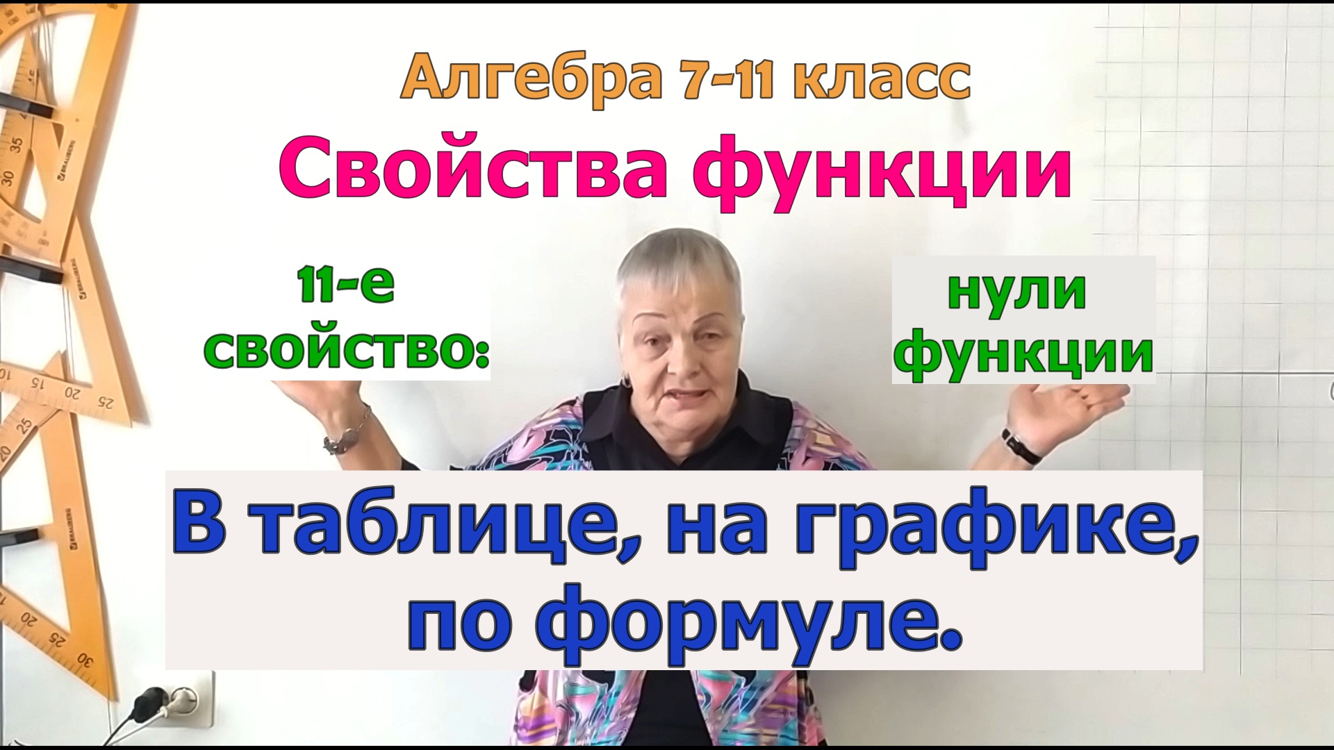 Свойства функции. Нули функции. Алгебра 7-11 класс