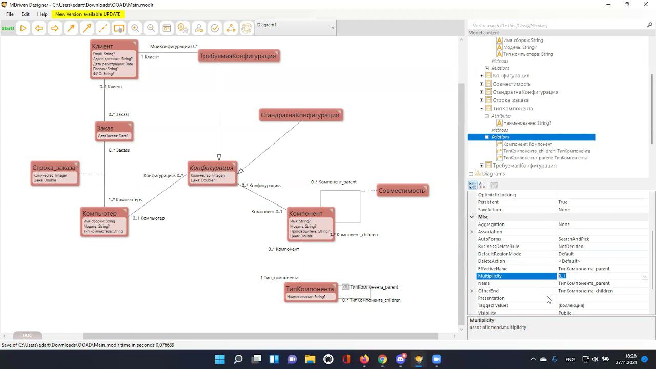 Разбор модели Артема Бояркина