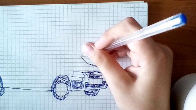 Как нарисовать машину Лада Ларгус