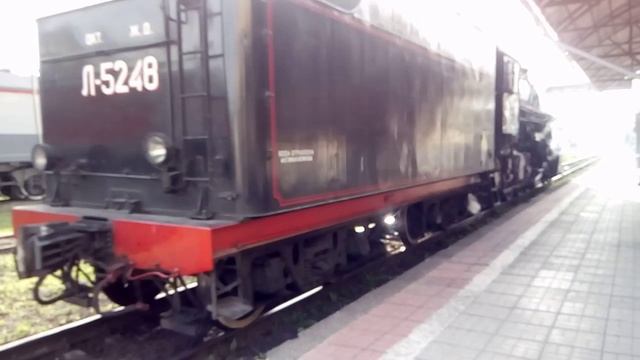 отправление паровоза серии Л с вокзала Бологое-Московское