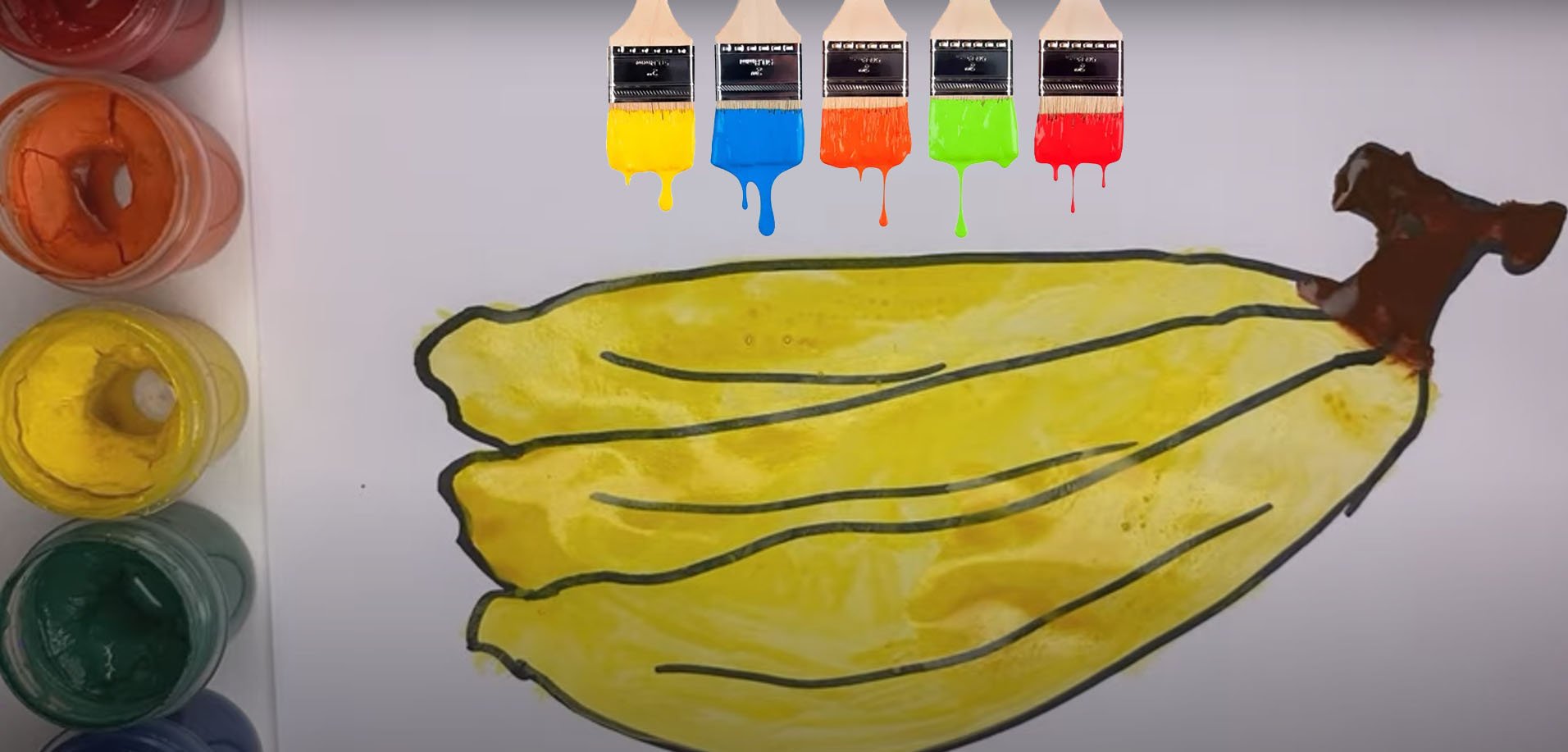 Рисование Банан для детей