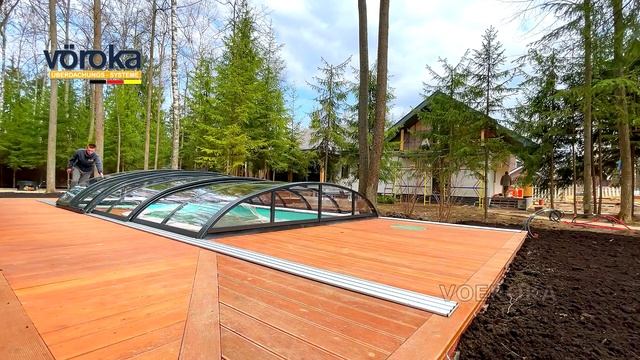 Павильон для бассейна модель Flair цвет профиля Графит