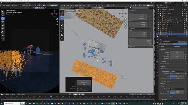 18. Particle system in Blender