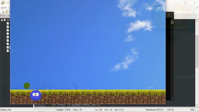 #Pygame Урок 3.2 Бег по земле