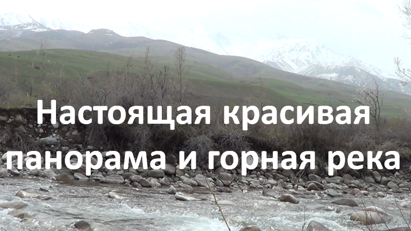 Течения горной реки и настоящая красивая панорама для снятия стресса