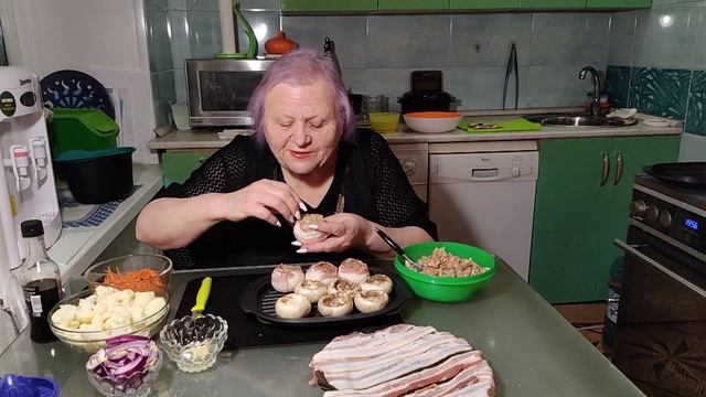 шампиньоны салат из цветеной капусты