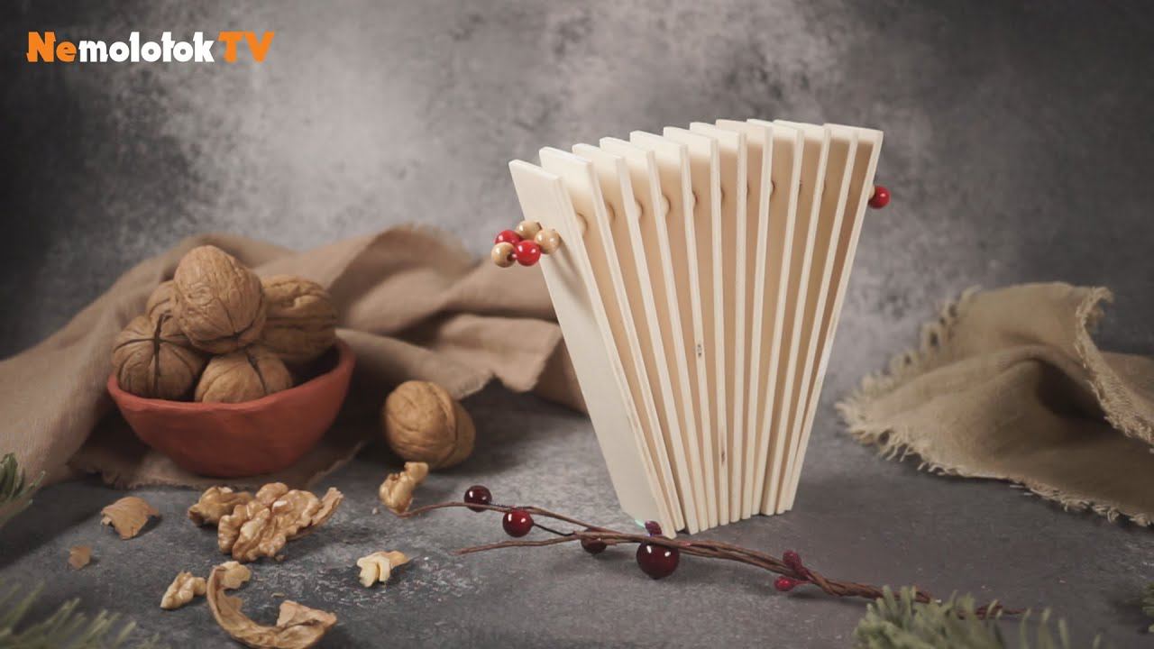 123. Шумовой музыкальный инструмент  Трещотка выпиливаем лобзиком