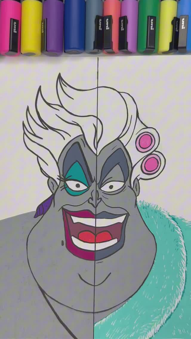 💄Как бы выглядела Урсула без макияжа #drawing #art #painting