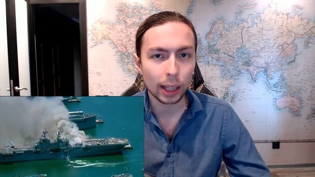 СГОРЕЛ Десантный АВИАНОСЕЦ США! УДК Bonhomme Richard ушёл на СПИСАНИЕ