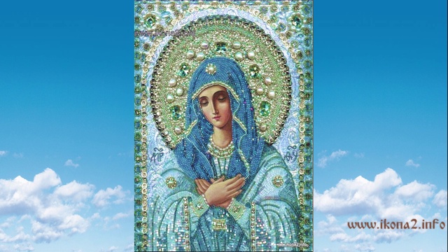 Вышивка Умиление Пресвятой Богородицы