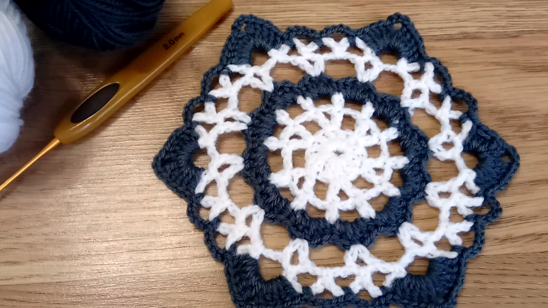 Шестиугольная САЛФЕТКА. Мастер-класс и схема