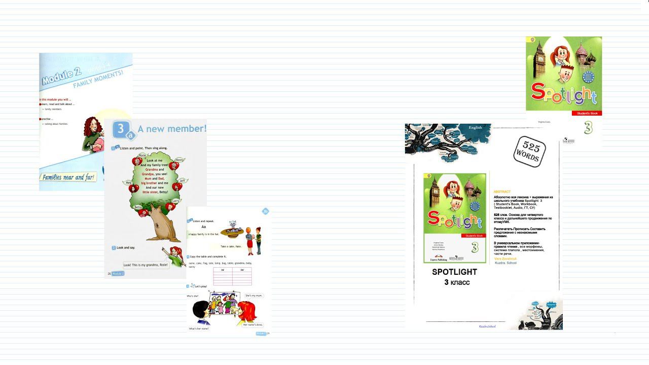 12. Spotlight 3. Module 2. Words. Вордбук. Unit 3. Student's Book + Workbook
