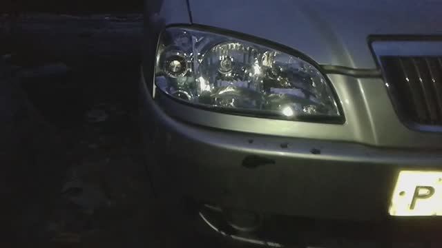 Полировка фар в Chery Amulet 2007г