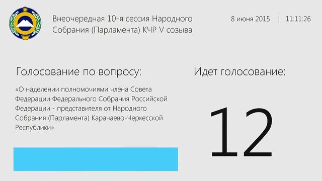 Очередная 10-я сессия Народного Собрания (Парламента) КЧР V созыва