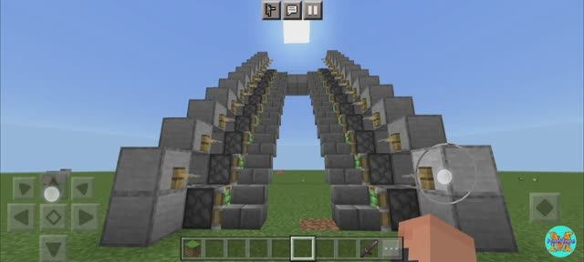 Как сделать автоматическую лестницу в Minecraft без модов.