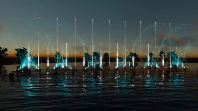 Визуализация шоу фонтанов