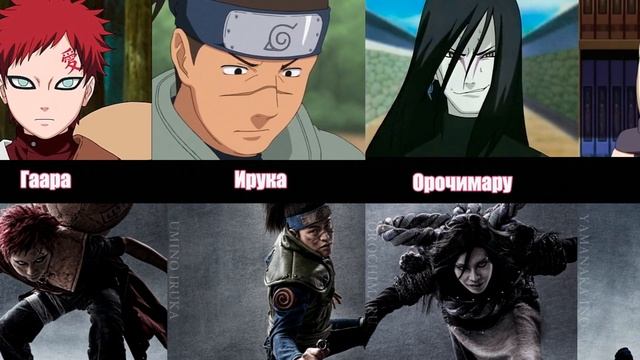 Как выглядят Персонажи аниме Наруто в кино