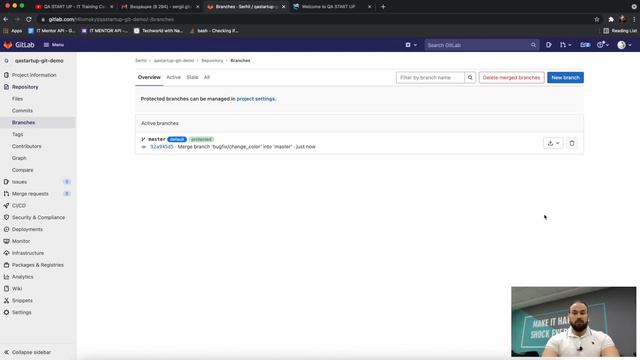 GIT. Урок 6. Слияние веток (Merge Branches). Merge Request _ QA START UP (1080p)