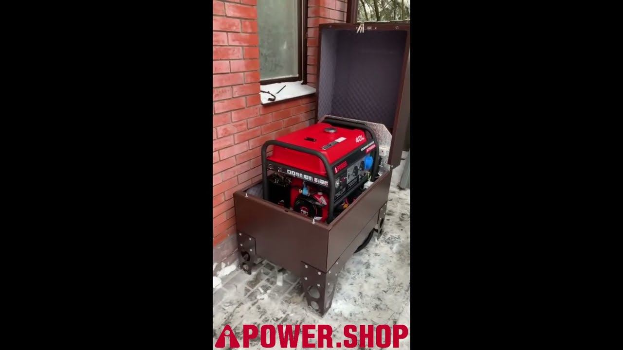 Монтаж резервного генератора для дома в кожухе с автозапуском A-iPower a7500ea. (Зелёный Городок)