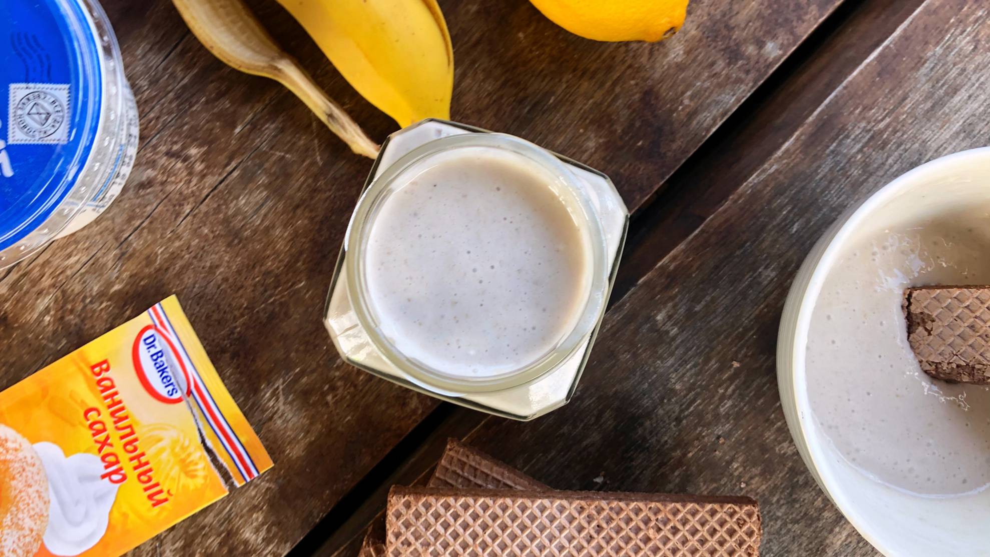 Банановый соус со сметаной