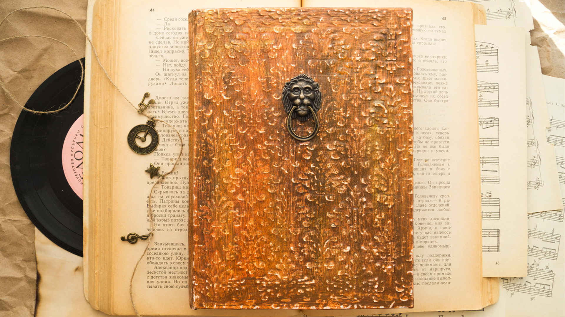 DIY | ВИНТАЖНЫЙ БЛОКНОТ | С РАЗДЕЛИТЕЛЯМИ | МИКС-МЕДИА | ЛЕВ ЛЕЩЕНКО | СКРАПБУКИНГ