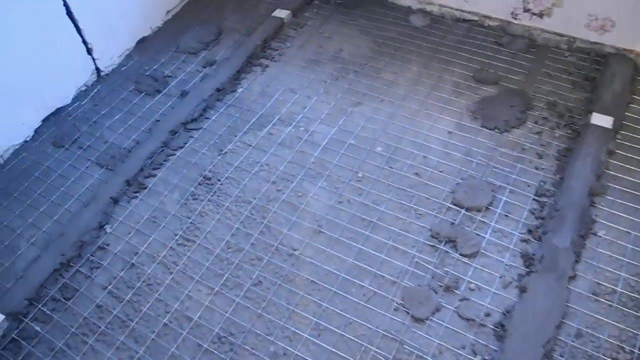 Стяжка с керамзитом на кухне ч.6