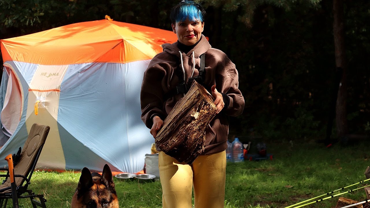 Глубоко В ЛЕС провести Ночь НА РЕКЕ. Рыбачу на течении. Собираю ГРИБЫ