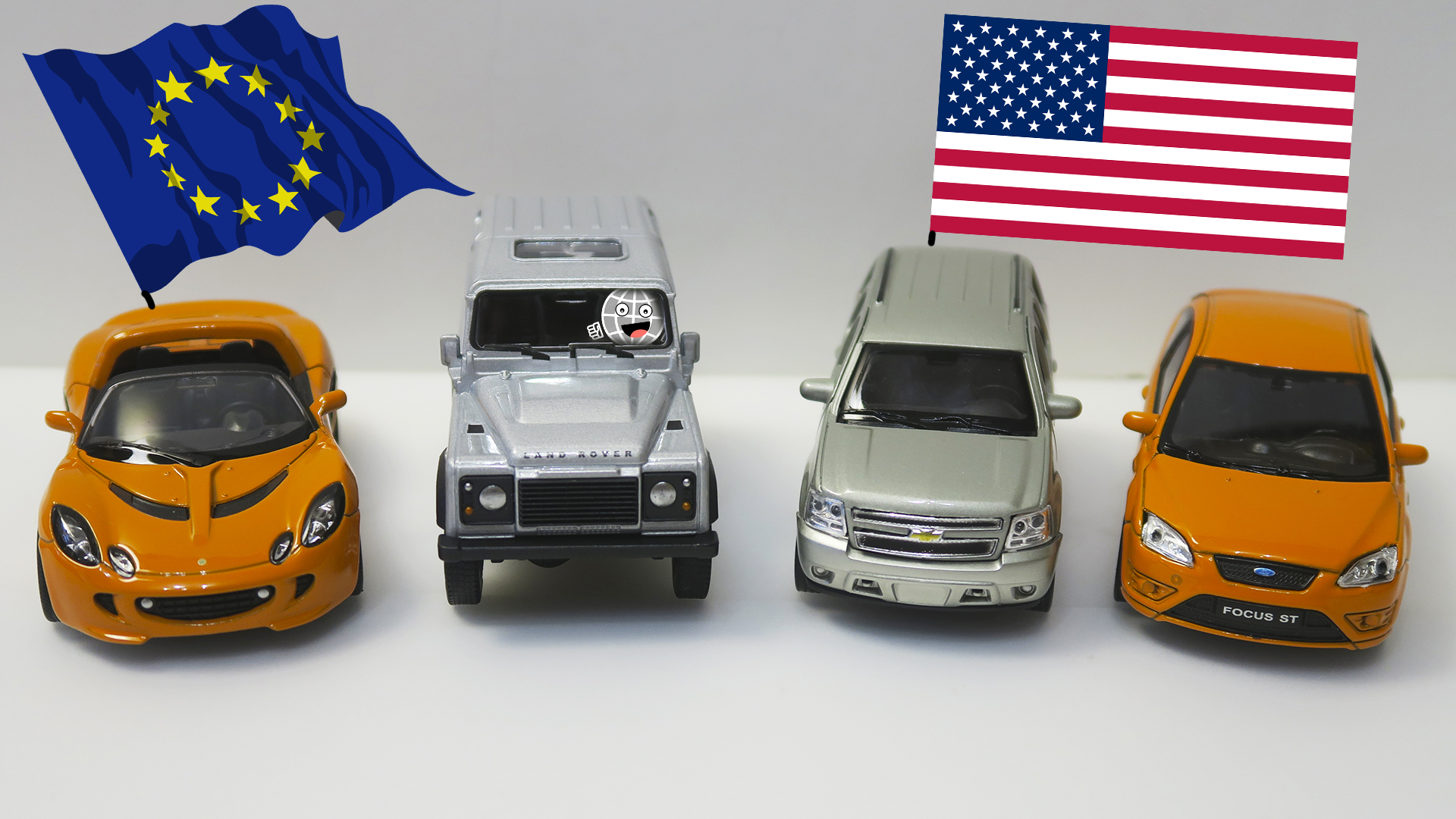 АВТОЧЕТВЕРГ! Машины США против Европы / Welly машинки 1:38