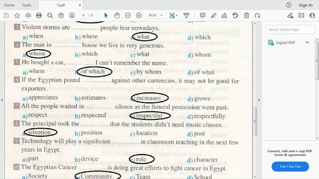 English Exercise 27