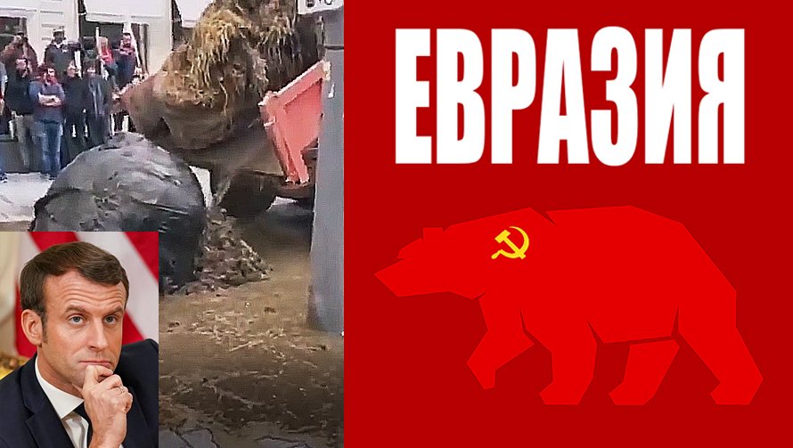 НАВОЗ ДЛЯ МАКРОНА 
#франция #выборы #протесты #ЛеПен #Макрон #LePen #Macron #фермеры #париж