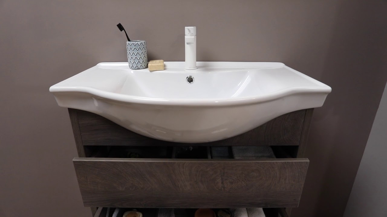 Мебель для ванной Aquanet Сидней в цвете 'дуб рошелье'.