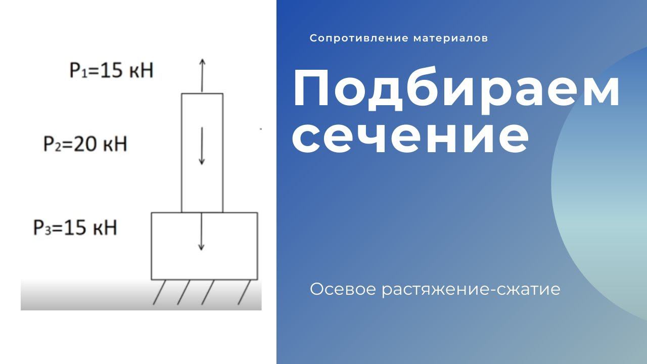 Как подобрать сечение при осевом растяжении-сжатии?
