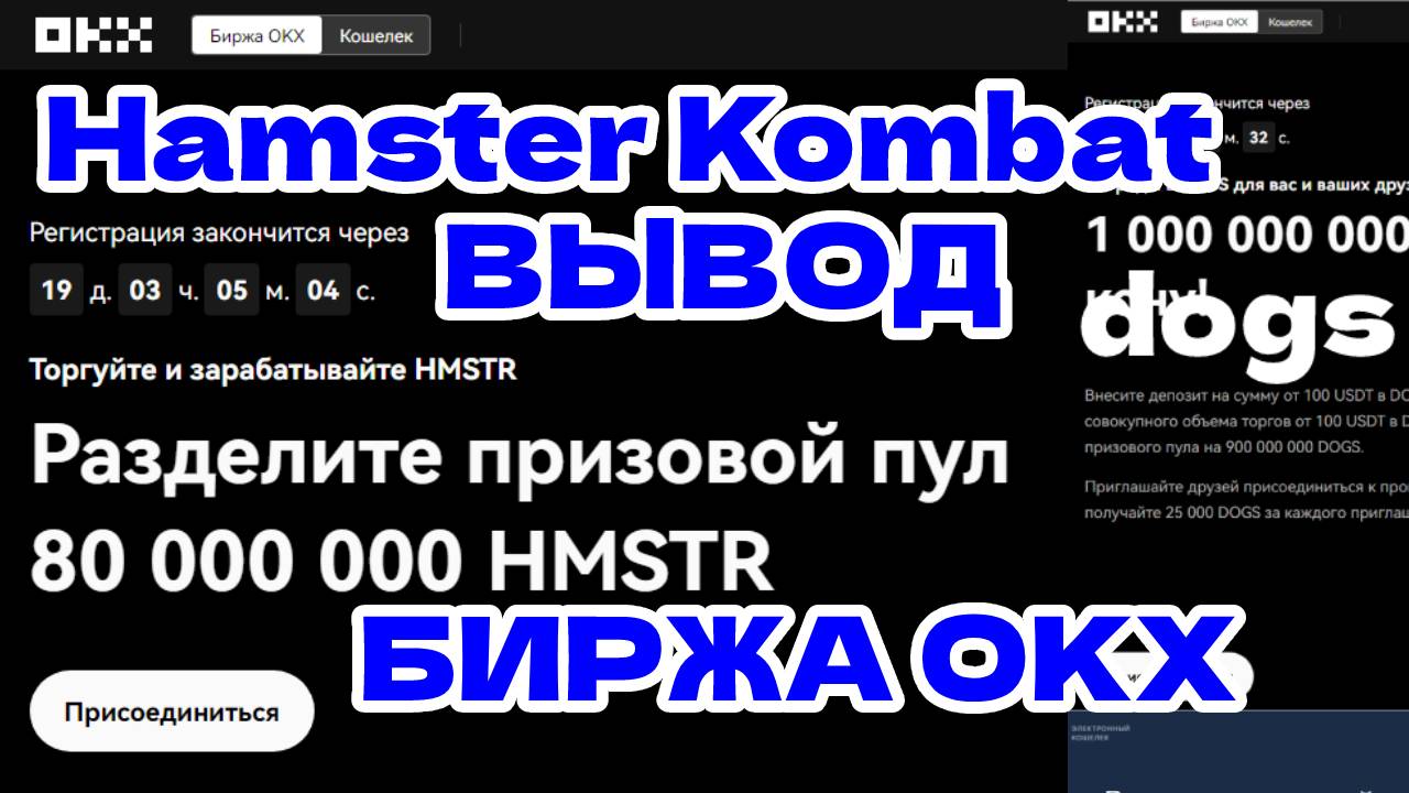 Hamster Kombat вывод Биржа OKX