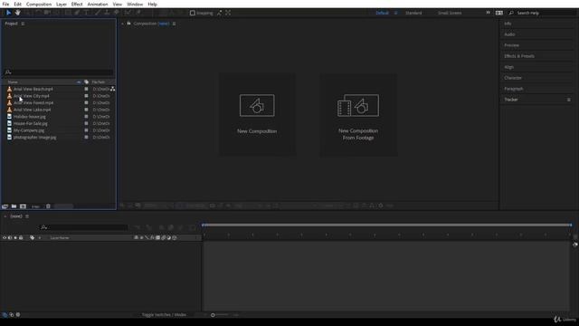 6. How to Create a New composition from Footage.mp4