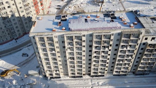 Ход строительства ЖК "Грин Парк", г. Сургут. Март 2022 год.