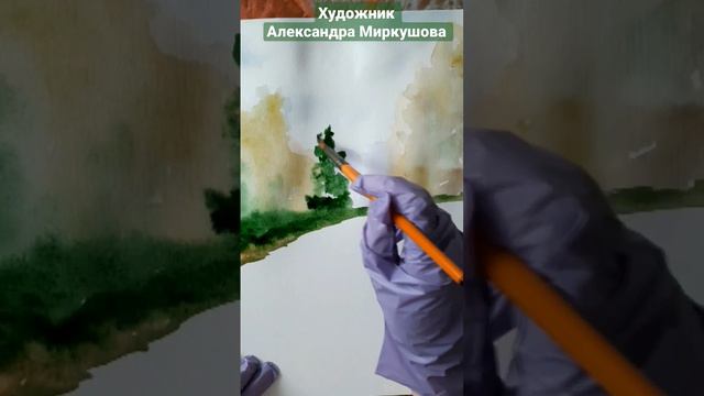 Как нарисовать елку. 2 часть. Художник Александра Миркушова