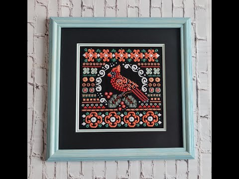 4. Оформленная работа. Красный Кардинал от ТМ Панна (PANNA).