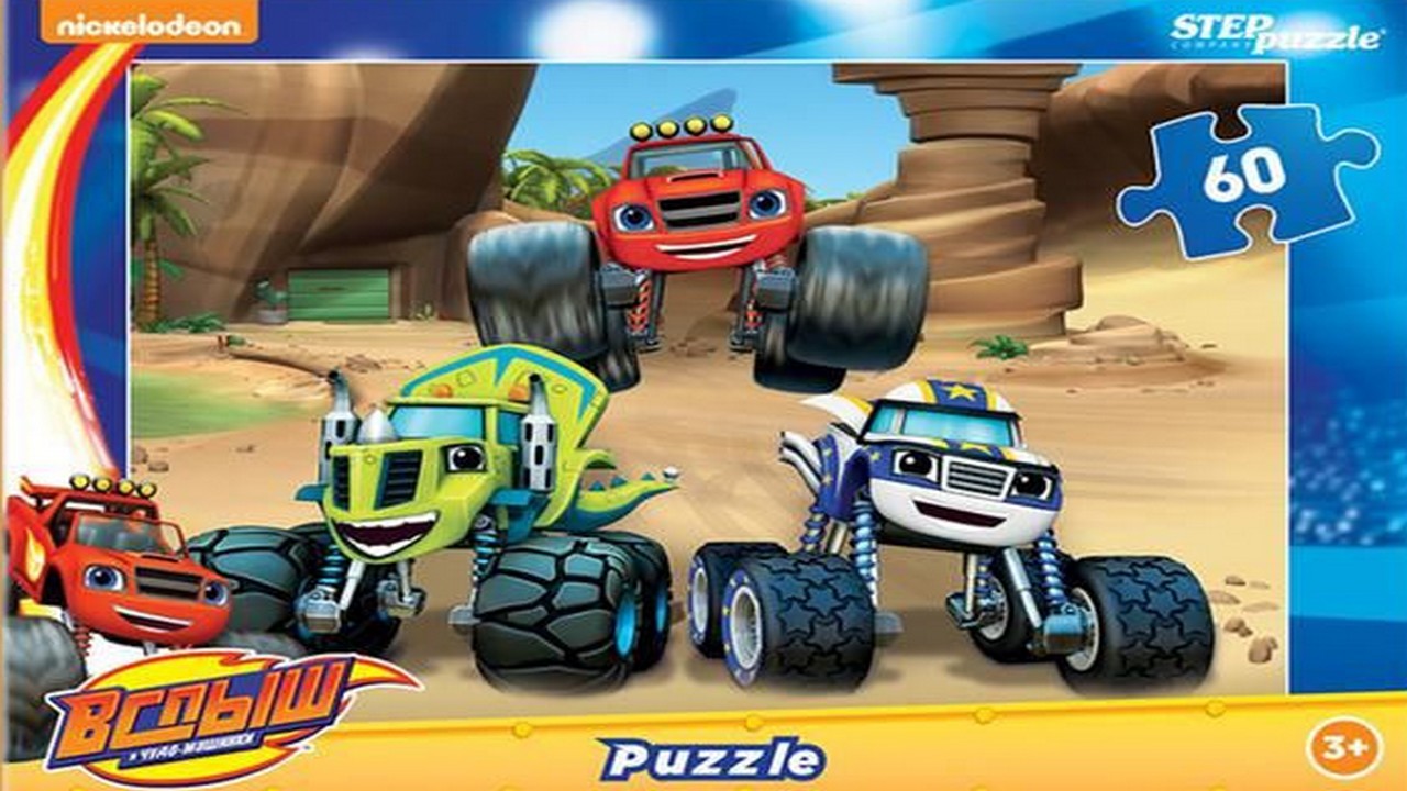 Пазл Вспыш и Чудо - машинки, Супер Гонки - собираем пазлы для детей | Polinka-Vitaminka