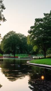 летний вечер в парке  парк порк