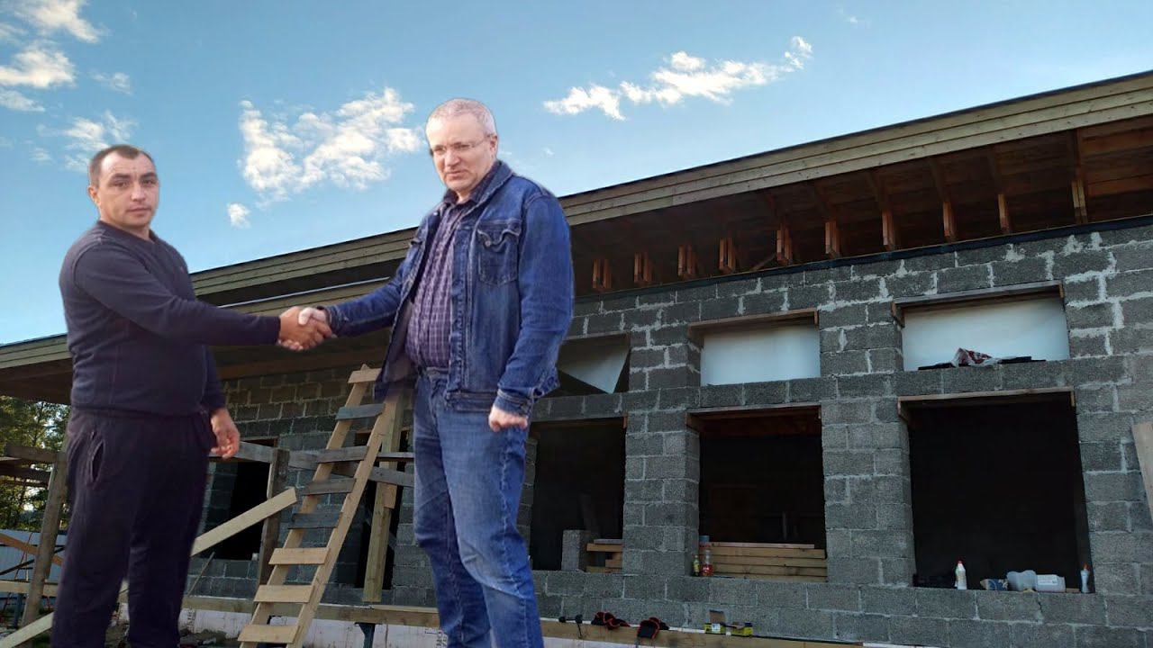 ОДНОЭТАЖНЫЙ ДОМ ИЗ АРБОЛИТОВОГО БЛОКА С ОДНОСКАТНОЙ КРОВЛЕЙ