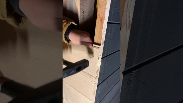 Сын забивает гвозди ?