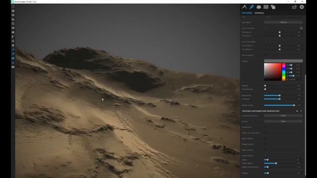 9 Создание текстур песчаного ландшафта (рельефа )в World Creator